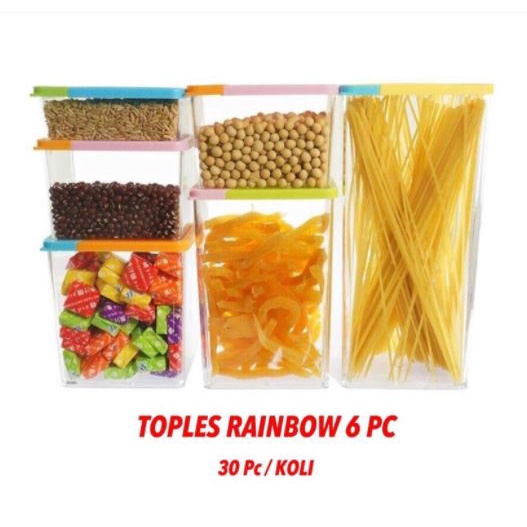 Jual Toples Serbaguna 6 In 1 Stackable And Space Savvy Pocket Block Toples Rainbow 6in1 Wadah