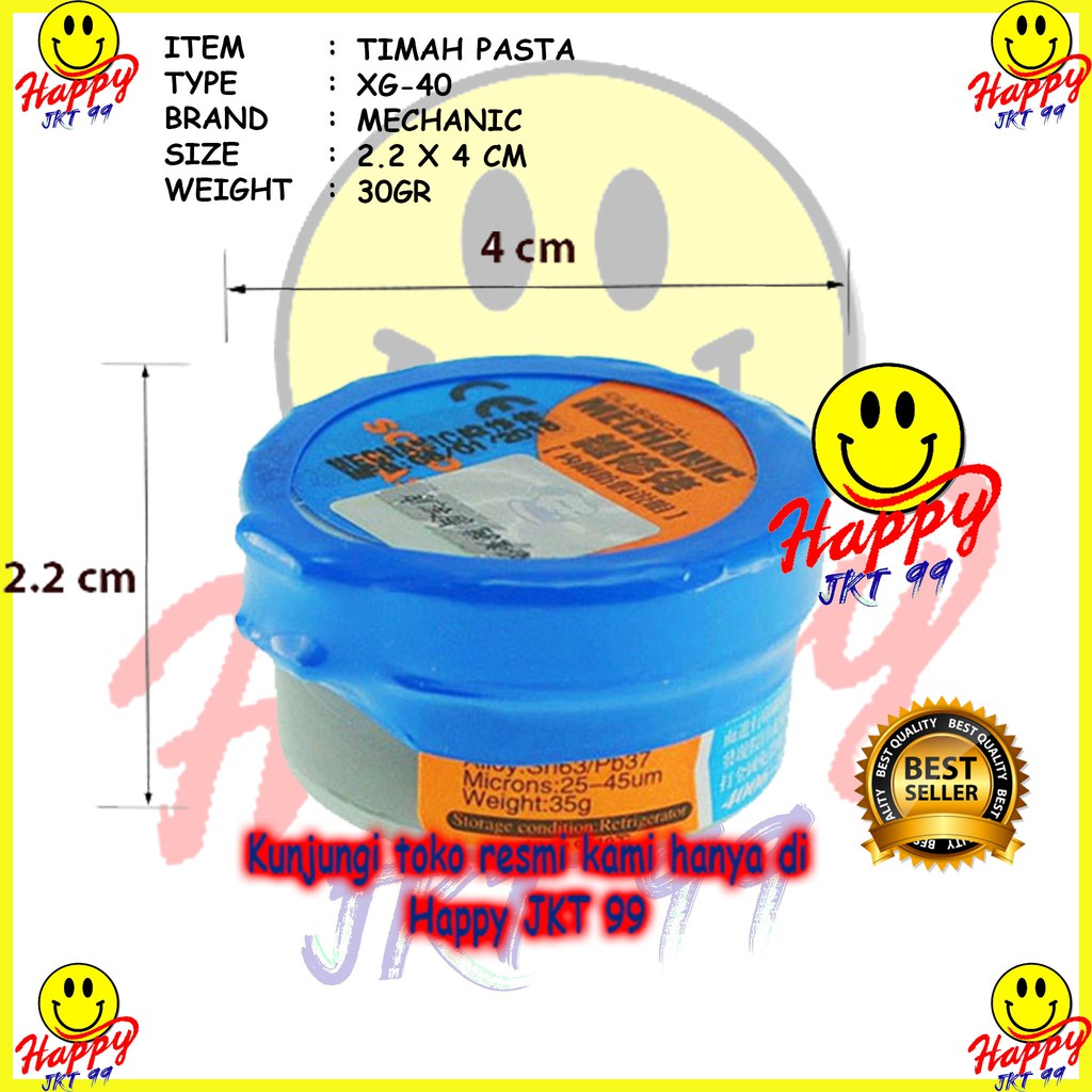 Jual [ HAPPY JKT 99 ] TIMAH PASTA CAIR MECHANIC XG40 ZG-40 XG 40 SOLDER ...