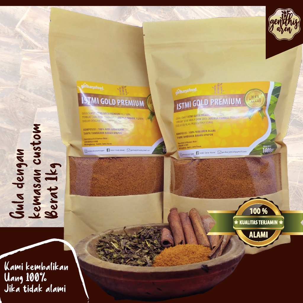 Jual Gula Semut Aren Organik Kemasan Kustom maksimal 1kg | Shopee Indonesia