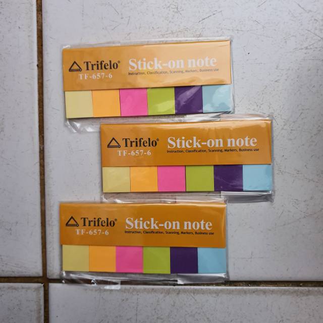 Jual Posh-it/ Stick Note Kecil warna/i Polos Trifelo Warna/i Kertas TF ...