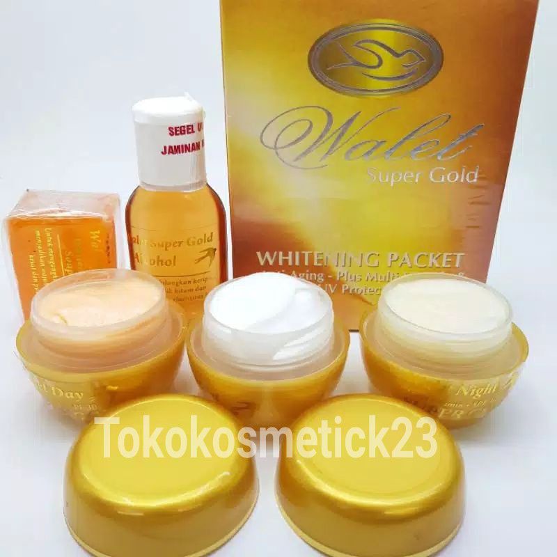 Jual PAKET CREAM WALET SUPER GOLD 5IN1 | Shopee Indonesia