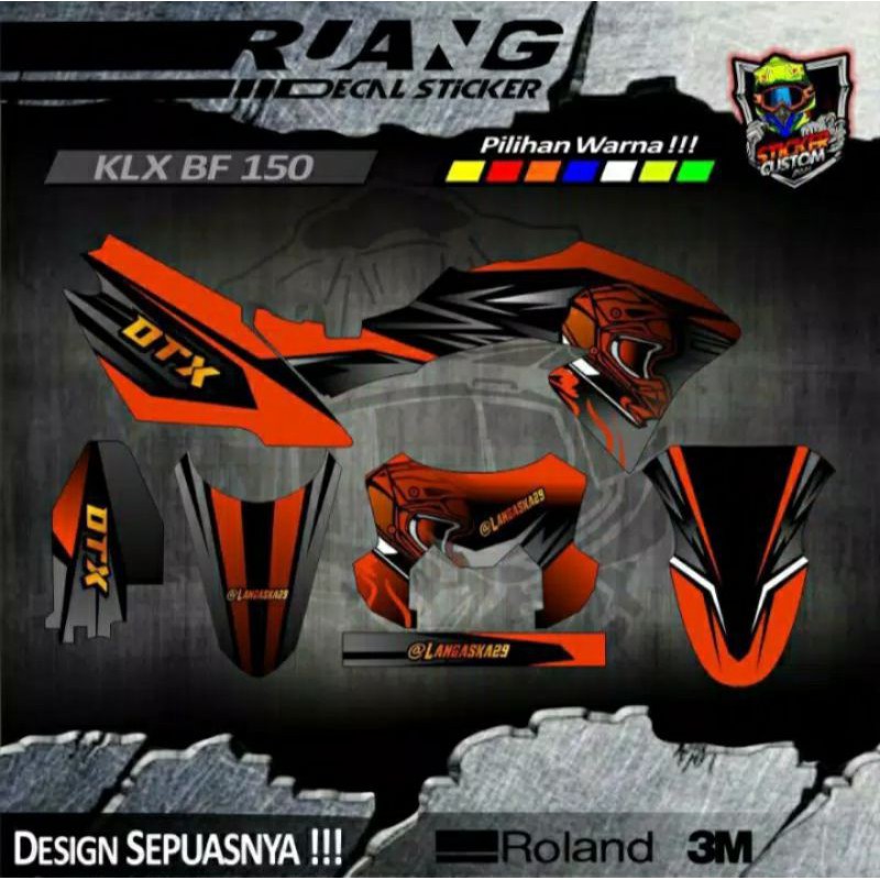 Jual KLX 150 BF OREN HITAM POLET ABU | Shopee Indonesia