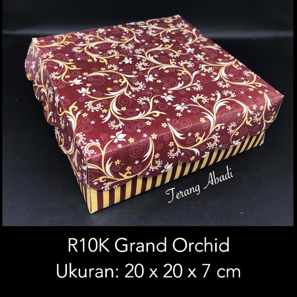 Jual Dus Kue R10K Grand Orchid 20 x 20 x 7 / Dus Roti /Dus Kue / Dus ...