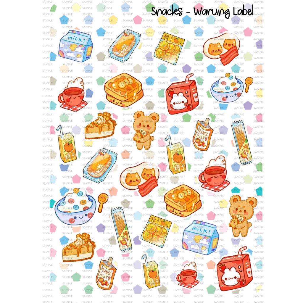 Jual Sticker snacks - sticker deco - bullet jurnal - sticker lucu ...
