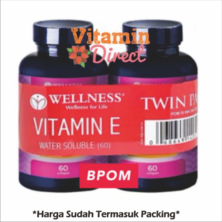 Jual Wellness Vitamin E-400 Water Soluble 60 + 60 Softgels ( Vitamin ...