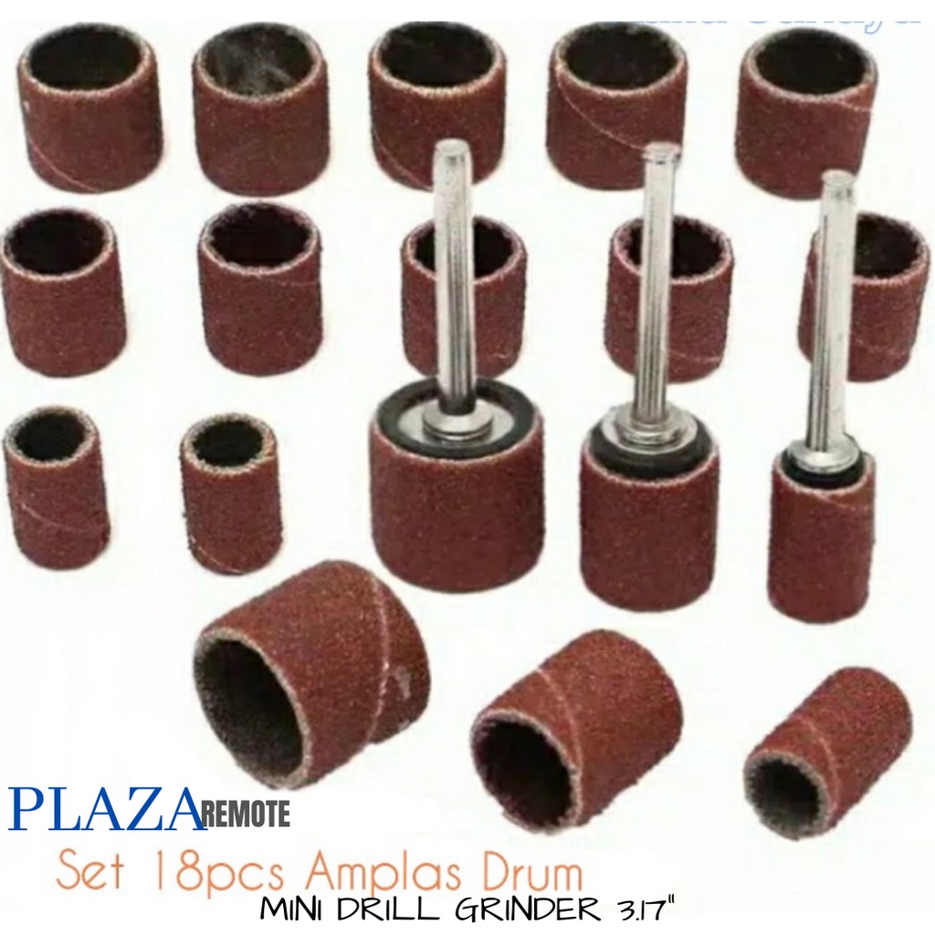 Jual AMPLAS DRUM SANDING MINI GRINDER AMPLAS RING 1/4" 3/8" 1/2 INCH ...