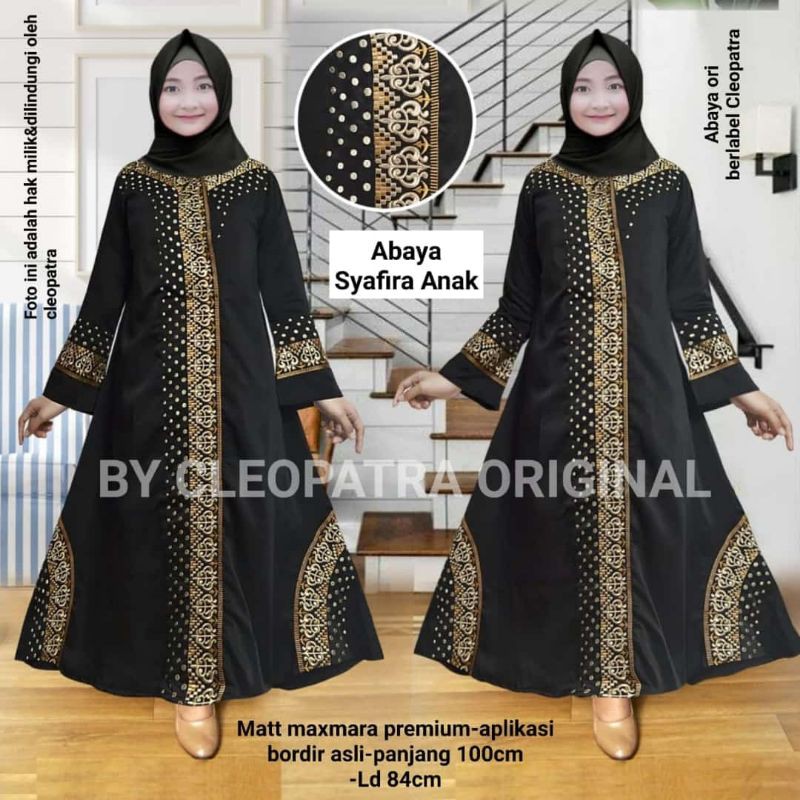 Jual Abaya Anak Syafira By Cleopatra Original | Shopee Indonesia