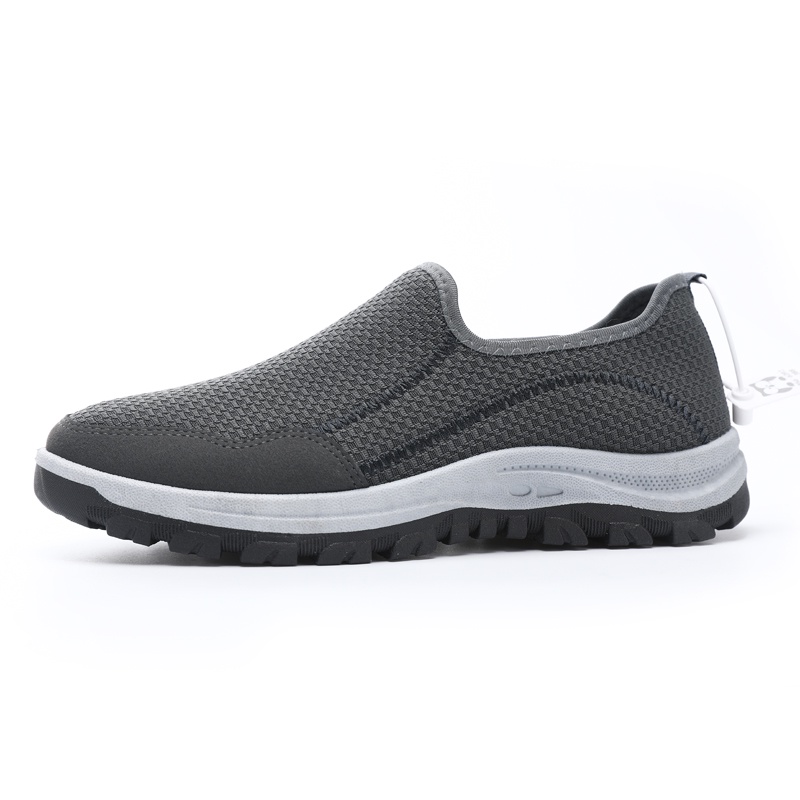 Jual Leedoo Sepatu Slip On Pria Sneakers Pria Casual Running Shoes Sepatu Kanvas Black MC603 ...
