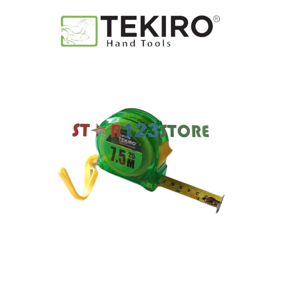 Jual Tekiro Meteran Transparan 7,5Meter Roll Meter 7,5 M | Shopee Indonesia