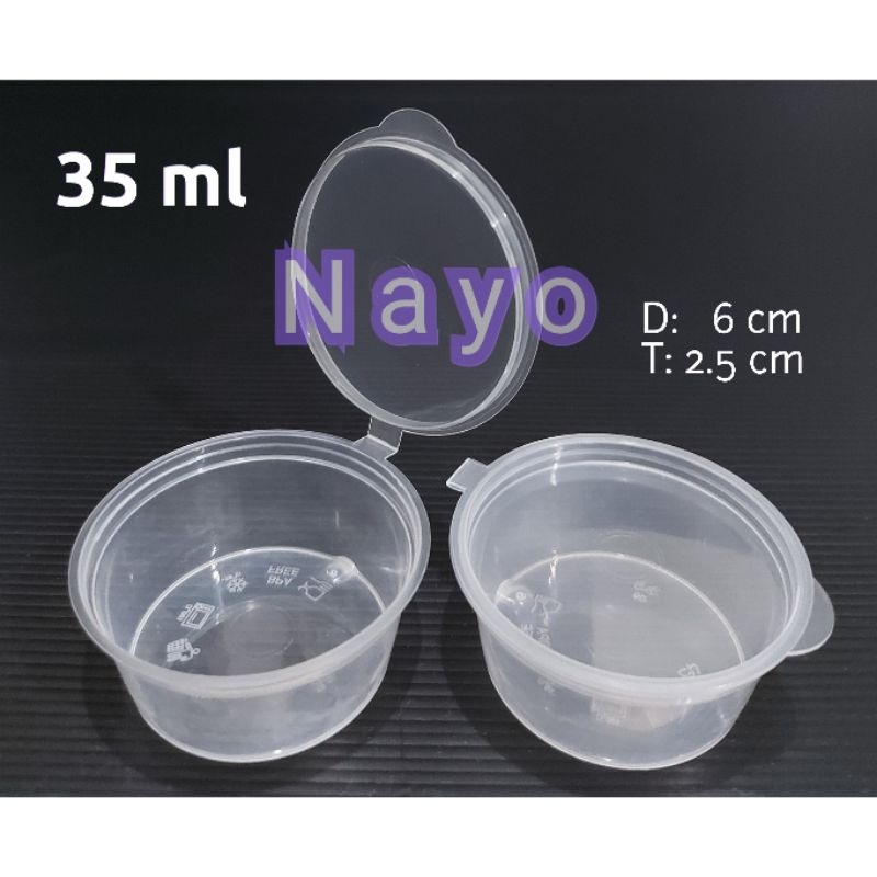 Jual Cup saos plastik 35ml (50 pcs)/Tempat saos/cup mayones/ saos ...