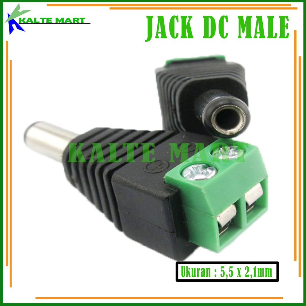 Jual JACK DC MALE / JACK CCTV / KONEKTOR JACK DC MALE | Shopee Indonesia