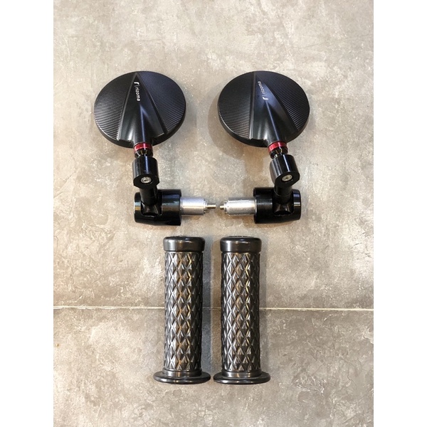 Jual Paketan Handgrip Wajik & Spion Rizoma Bar end Mirror Bulat dan ...