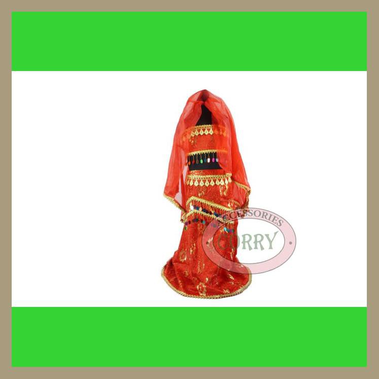 Jual BAJU KOSTUM DESAINER PENTAS RUMBAI INDIA SYAL MERAH | Shopee Indonesia