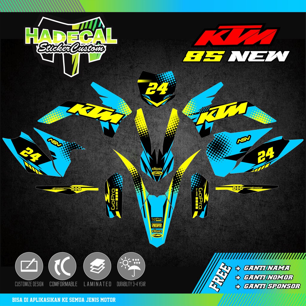 Jual DECAL KIT KTM 85 "HALFTONE" DESIGN | Shopee Indonesia