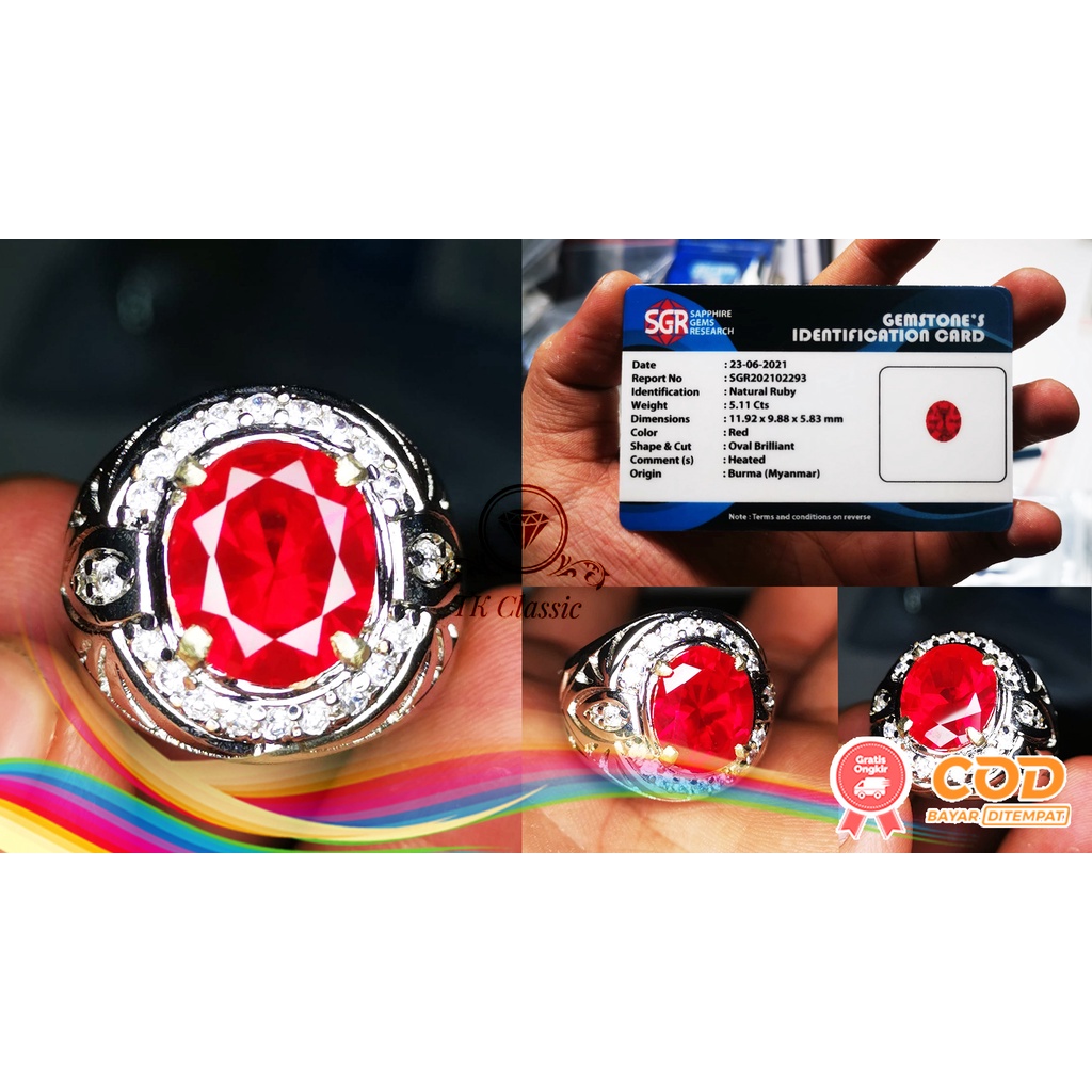 Jual NATURAL BATU PERMATA RUBY PIGEON BURMA MERAH LUSTER INCLUDE MEMO SGR GEMS LAB | Shopee ...
