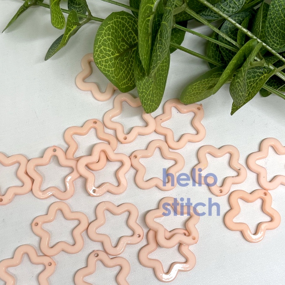 Jual 10 pcs Manik-manik Mote Charm - Bunga Flower Frame Besar | Shopee ...