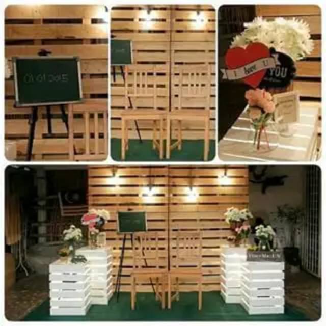 Jual Wedding backdrop photobooth rustic wooden wedding backdrop kayu ...
