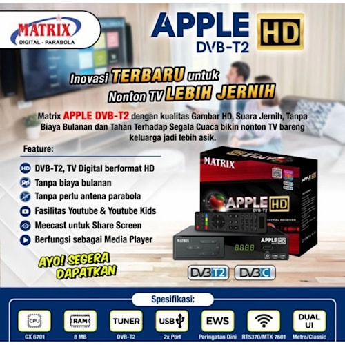 Jual Set Top Box Matrix DVB-T2 HD original tv digital RECEIVER setopbox ...