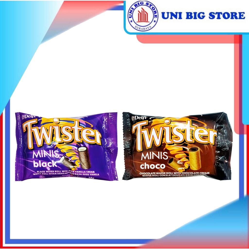 Jual Delfi Twister Minis Black - Choco Wafer Roll Coklat 30 gr Sachet ...
