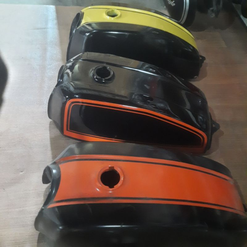 Jual TANGKI CB 200 PUTIH LIS SAMPING MEGAPRO THUNDER TIGER SCORPIO GL ...