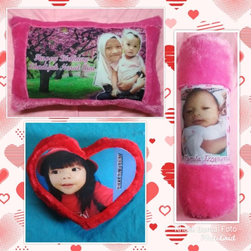 Jual Bantal Foto Bantal Custom (Bantal Tidur Bantal Guling Bantal Love ...