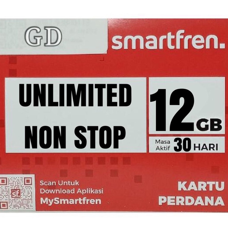 Jual Kartu Perdana SmartFren Unlimited Nonstop 12GB (SEGEL) | Shopee ...