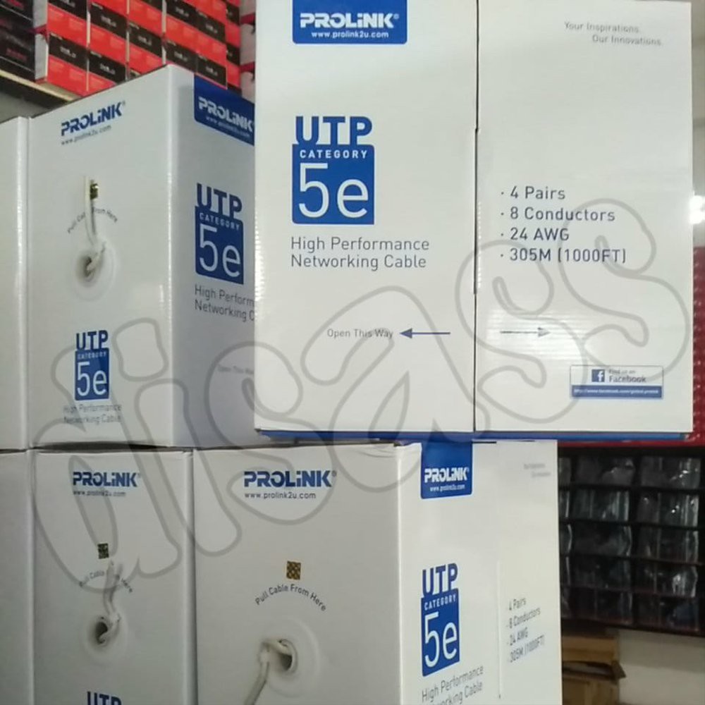 Jual KABEL LAN 3M - UTP PROLINK CAT5E STRAIGHT CROSS | Shopee Indonesia
