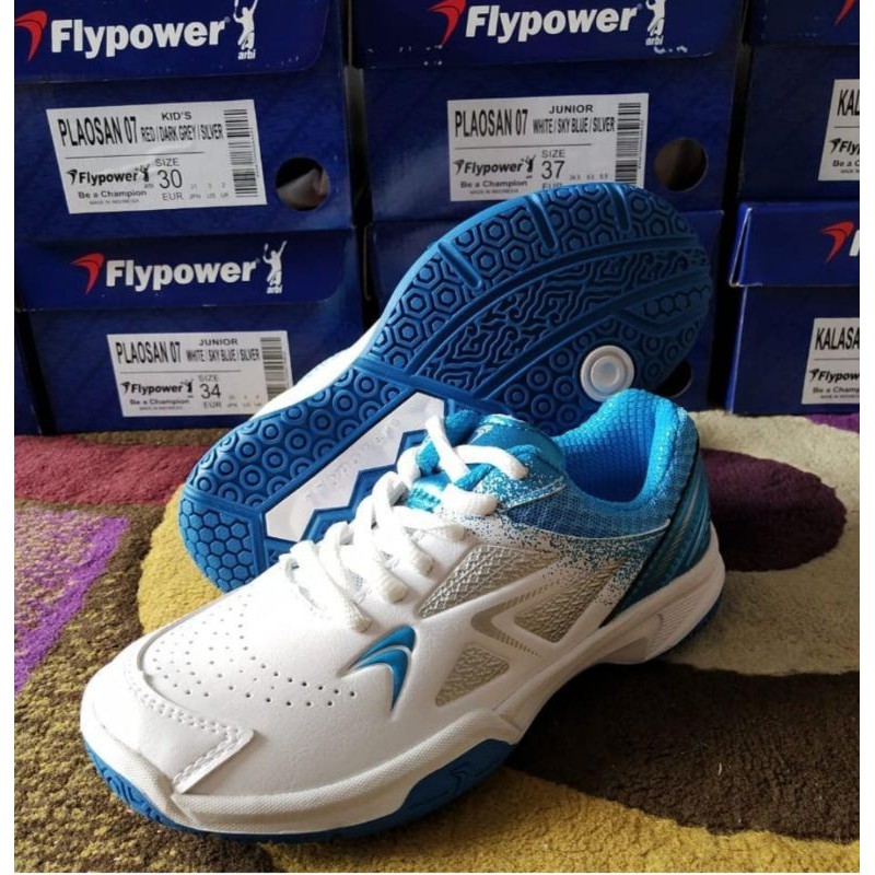 Jual Sepatu Badminton Flypower Plaosan 07 Dewasa - Putih, 40,41,43 ...