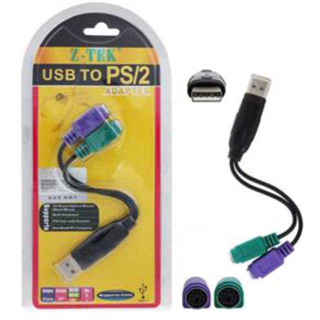 Jual USB TO 2 PS2 CABLE ZTEK | Shopee Indonesia