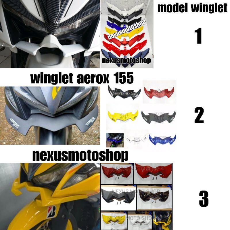 Jual winglet aerox 155 winglet Yamaha aerox 155 winglet nvx winglet ...