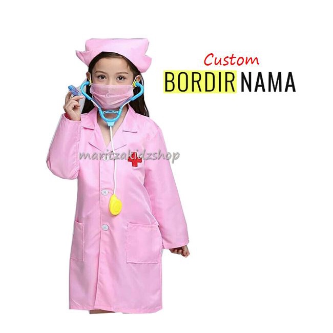 Jual Baju Kostum Seragam Profesi Perawat Pink Anak | Shopee Indonesia