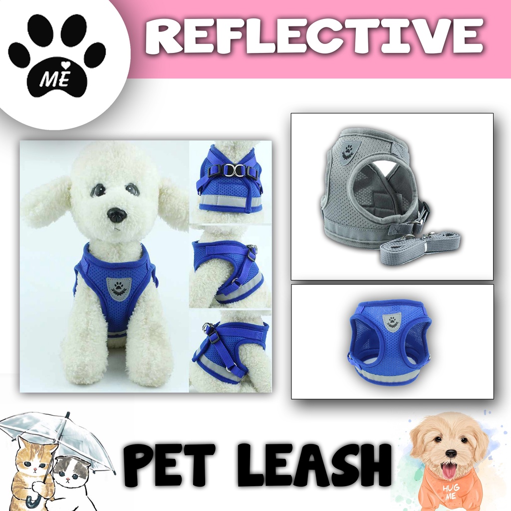 Jual Harness Anjing Kucing "REFLEKTIF" Plus Tali Tuntun | Shopee Indonesia