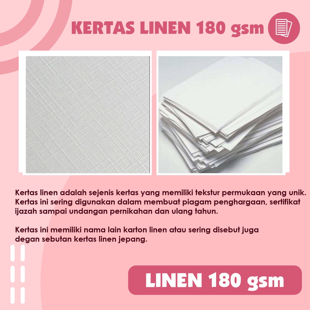 Jual Kertas Linen 180 & 200 gsm | Kertas Texture | 100pcs | Shopee ...