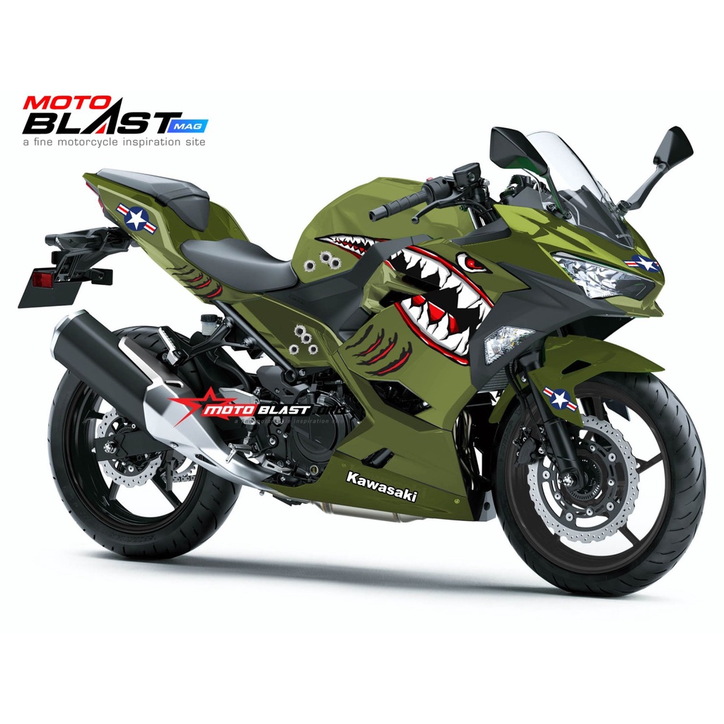 Jual Decal Sticker Motor Motoblast - Ninja 250R FI 2018 Livery Shark ...