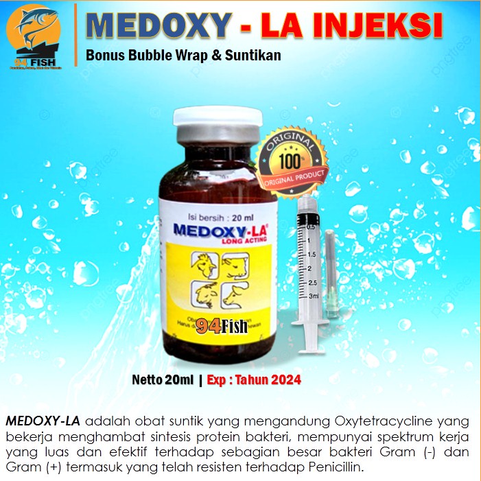 Jual MEDOXY LA Obat Injeksi Unggas Obat Babi Obat Berspektrum Luas 20ml ...