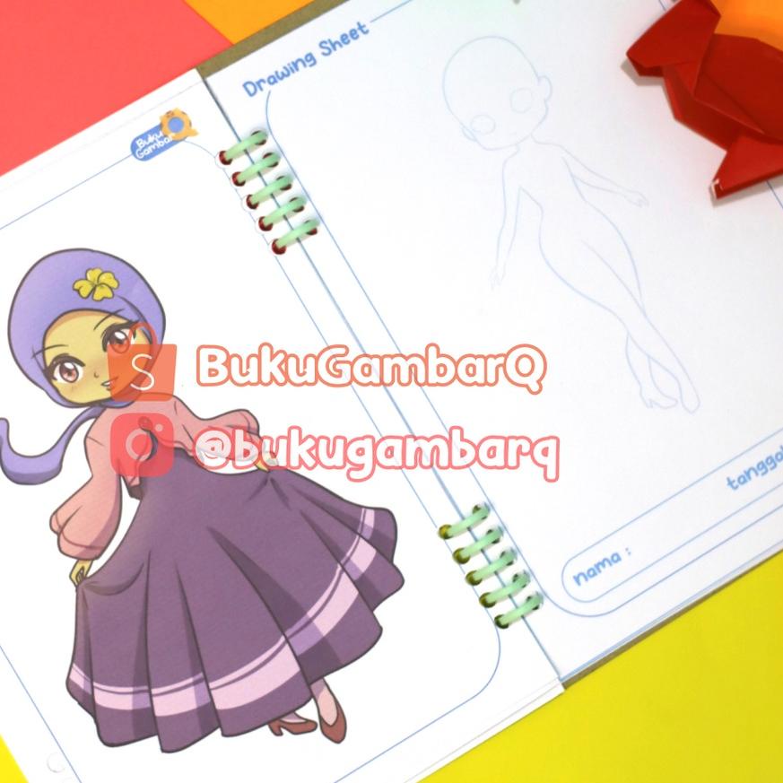Jual Buku Belajar Menggambar Karakter Muslimah - BukuGambarQ - buku 2 ...