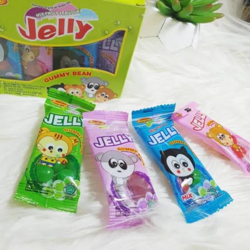 Jual Permen Jelly jely gummy bean permen aneka rasa buah | Shopee Indonesia
