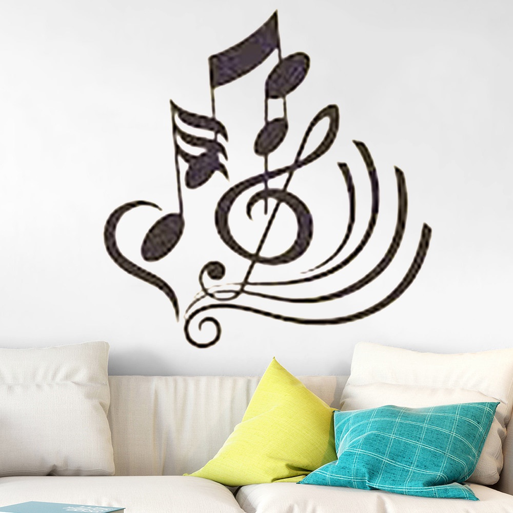 Jual Stiker Dinding Kaca Tembok Musik Catatan Musik Dinding Seni Decal ...