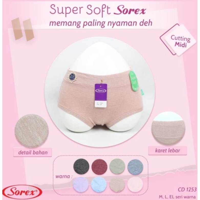 Jual Celana dalam wanita midi Sorex 1253 supersoft | Shopee Indonesia
