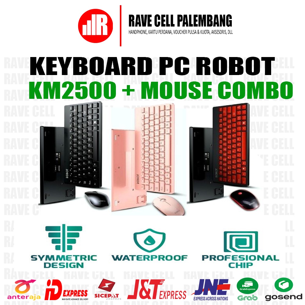 Jual KEYBOARD + MOUSE WIRELESS MINI ROBOT KM3000 | Shopee Indonesia