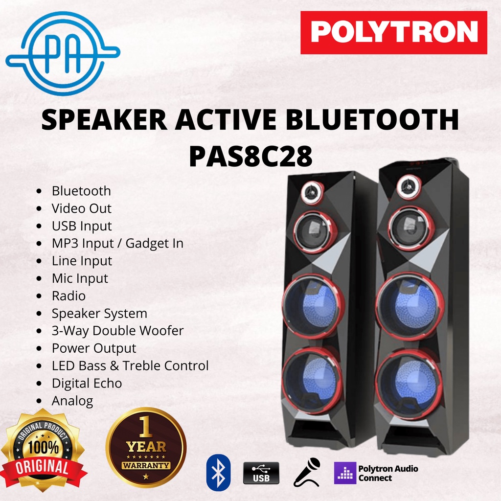 Jual SPEAKER ACTIVE POLYTRON PAS8C28/ SPEAKER AKTIF POLYTRON PAS 8CF28 ...