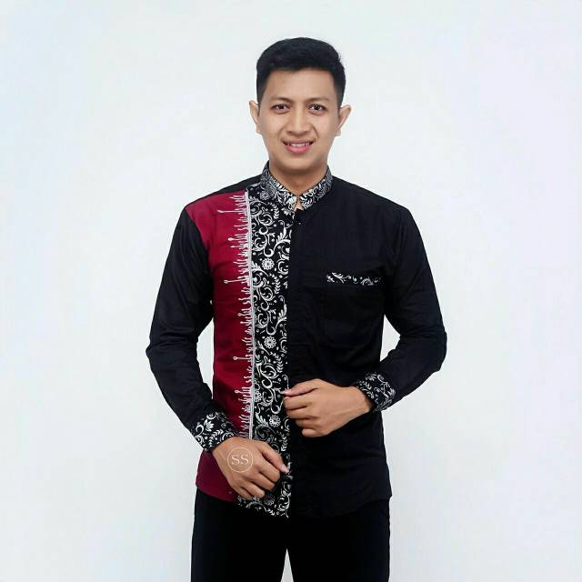 Jual Baju batik pria hem kolo btik kombinasi Batik Pekalongan seragam ...