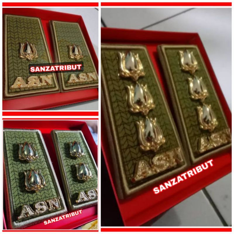 Jual Pangkat PDH ASN 3D 4A 4B List Bordir Mika Kilap | Shopee Indonesia