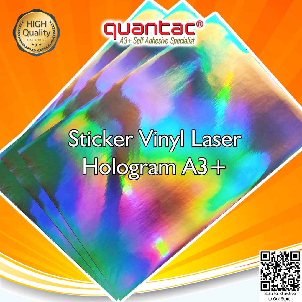 Jual Quantac Sticker Vinyl Hologram Digital Print Laser Toner A3 ...