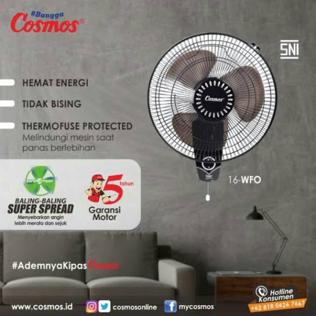 Jual Cosmos Kipas Angin Wall Fan 16-WFO - Kipas Dinding Cosmos 16WFO ...