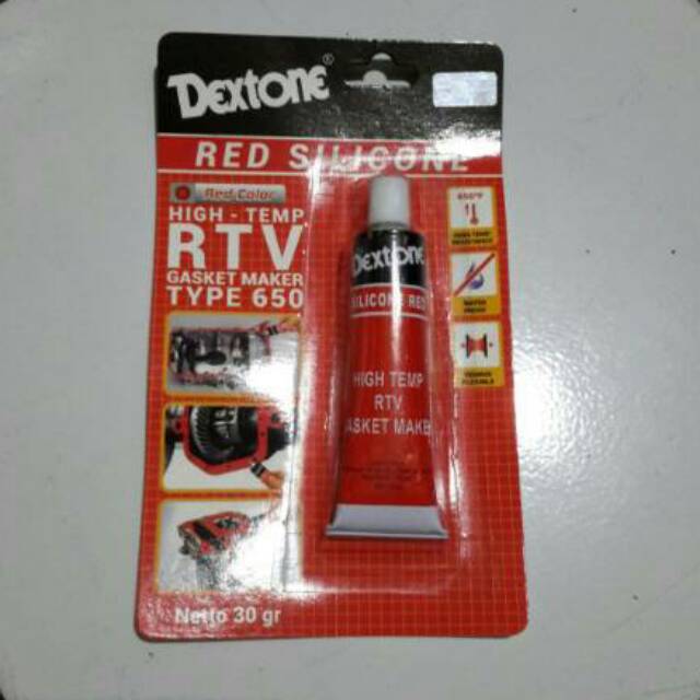 Jual Lem red merah gasket silicone 30gr dextone | Shopee Indonesia