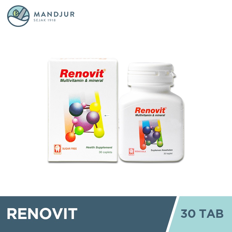 Jual Renovit 30 Kaplet - Suplemen Multivitamin Lengkap, Menjaga Imun ...
