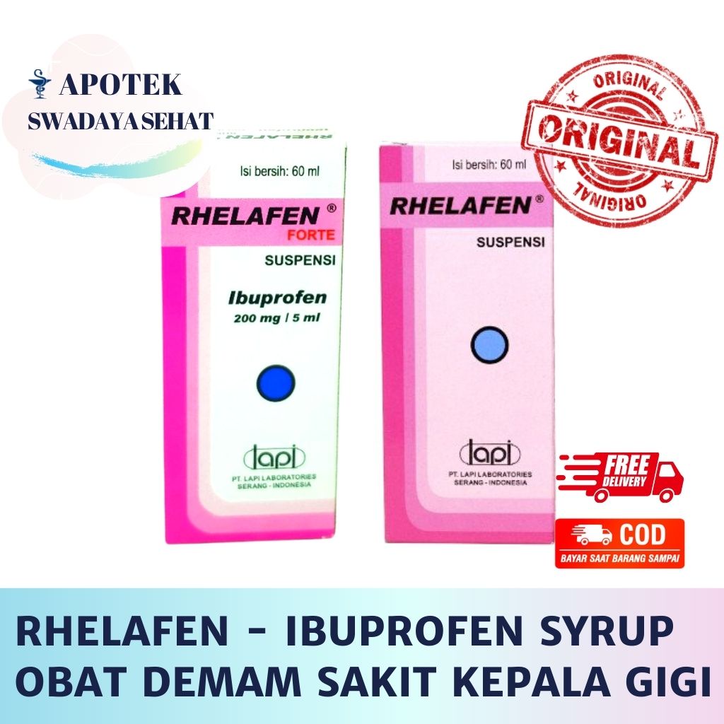 Jual RHELAFEN FORTE & Rhelafen Syrup Suspensi 60 ML - Ibuprofen Sirup ...