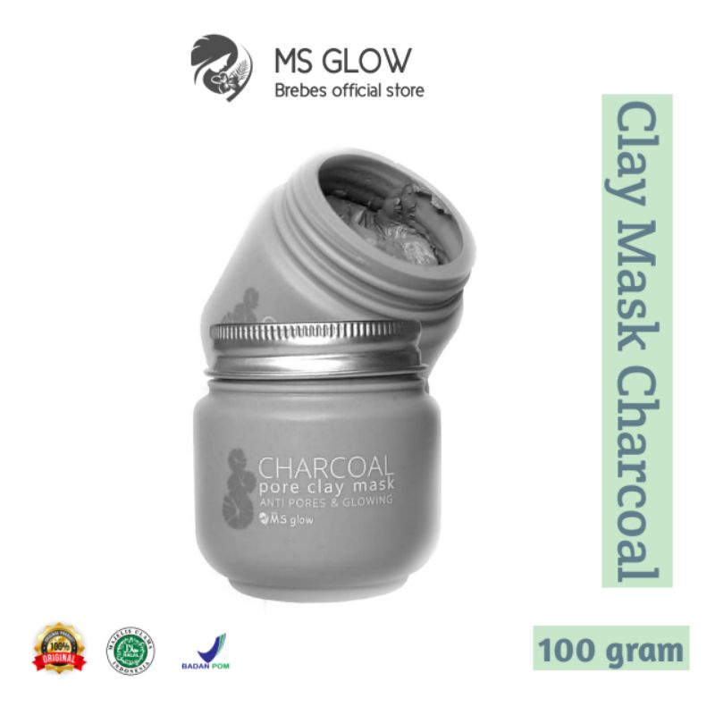 Jual MS Glow Clay Mask Charcoal ( Masker Wajah ) | Shopee Indonesia