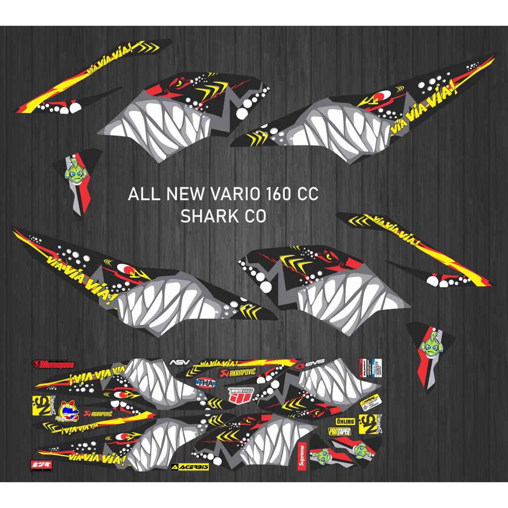 Jual STIKER STRIPING DECAL ALL NEW VARIO 160 SHARKCO | Shopee Indonesia